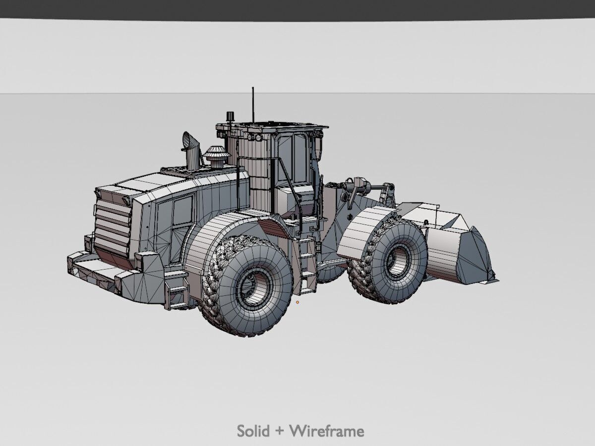 3D model Wheel Loader Mint Green VR / AR / low-poly | CGTrader