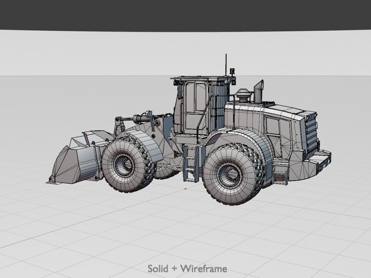 3D model Wheel Loader Mint Green VR / AR / low-poly | CGTrader