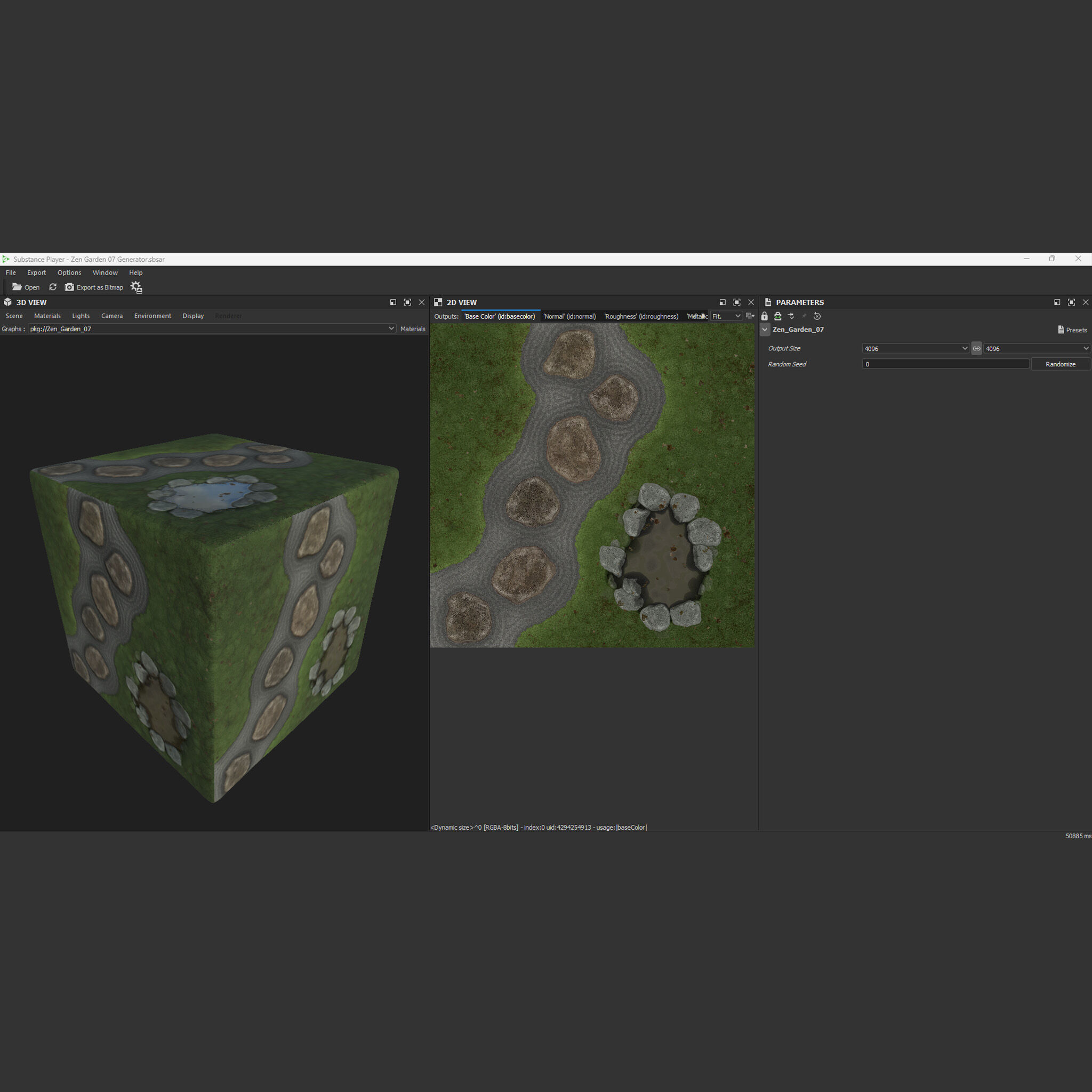 3D model Japanese Zen Garden 07 - Lowpoly - HQ - PBR - 4K VR / AR / low ...