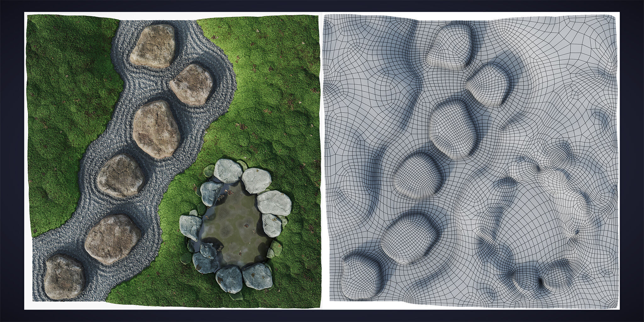 3D model Japanese Zen Garden 07 - Lowpoly - HQ - PBR - 4K VR / AR / low ...