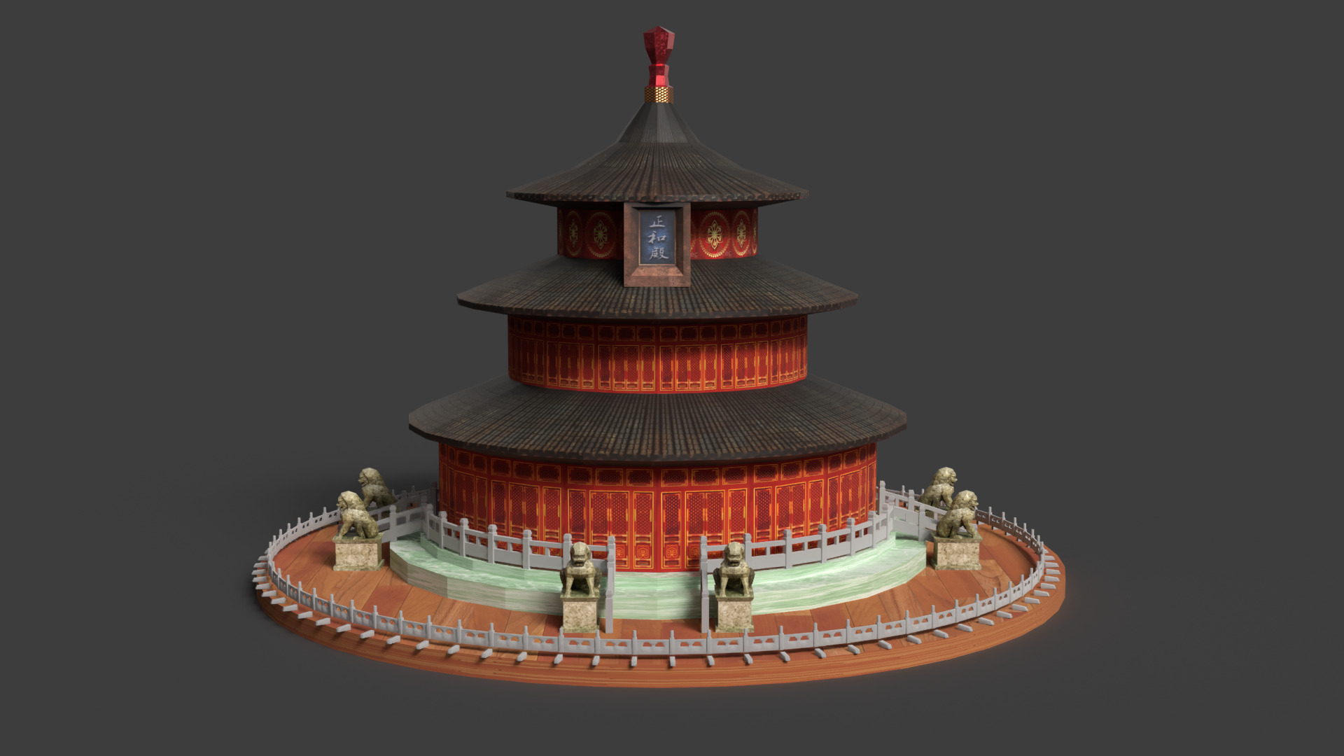 3D model Chinese ancient tower 3D VR / AR / low-poly | CGTrader