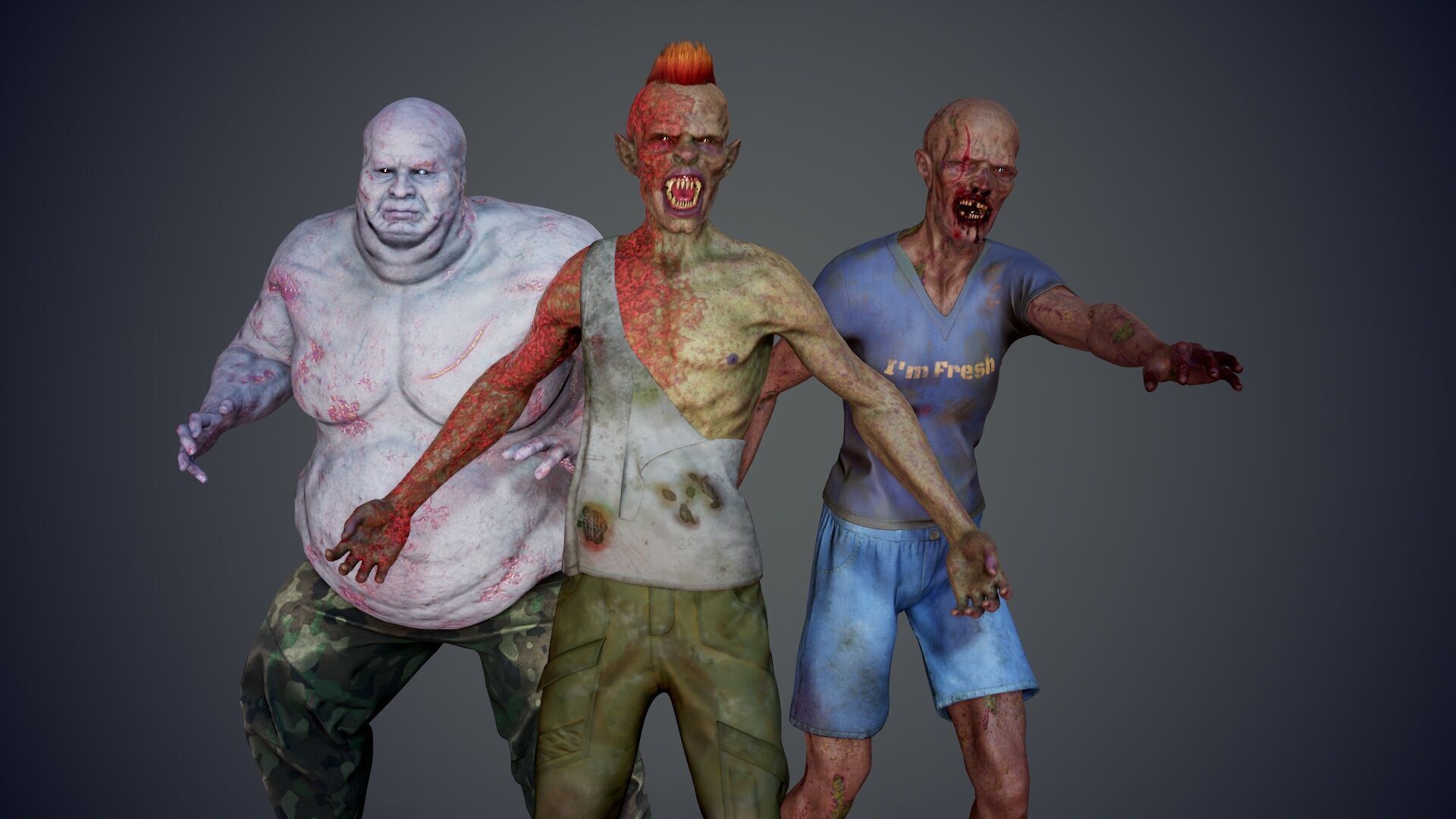 3D model Super Zombie Pack 1A VR / AR / low-poly | CGTrader