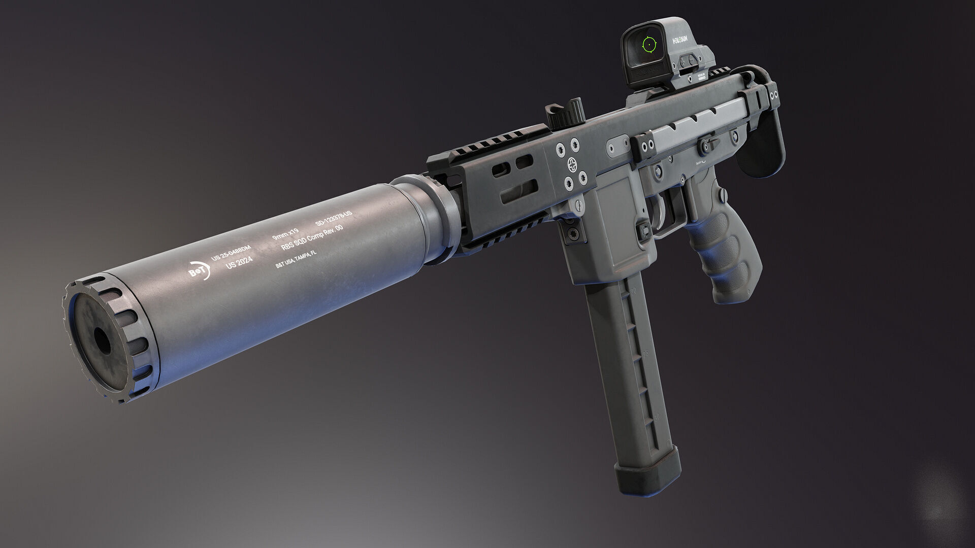 3D model BT KH9 SMG VR / AR / low-poly | CGTrader