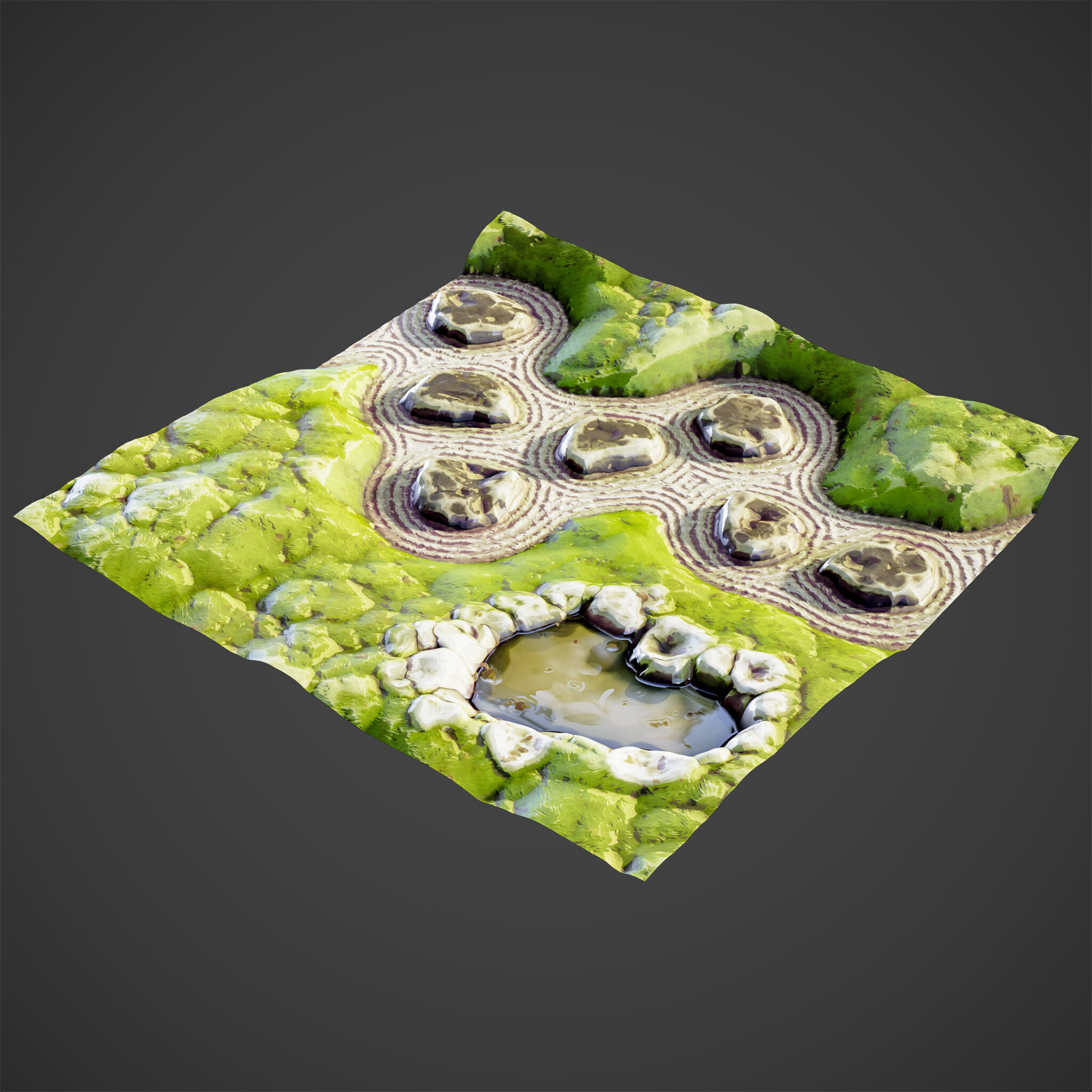 3D model Japanese Zen Garden 08 - Realistic and Stylized VR / AR / low ...