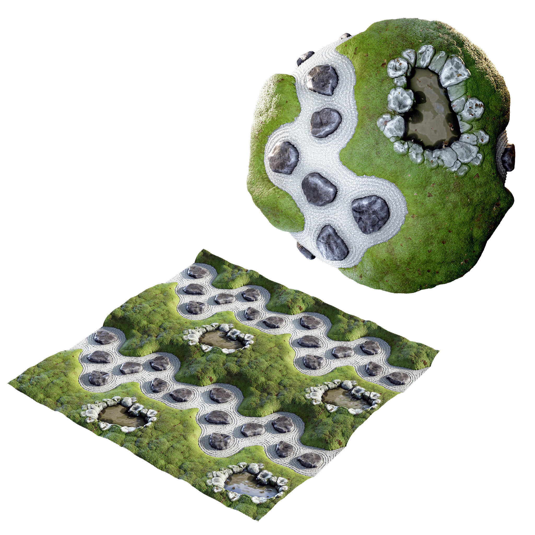 3D model Japanese Zen Garden 08 - Realistic and Stylized VR / AR / low ...