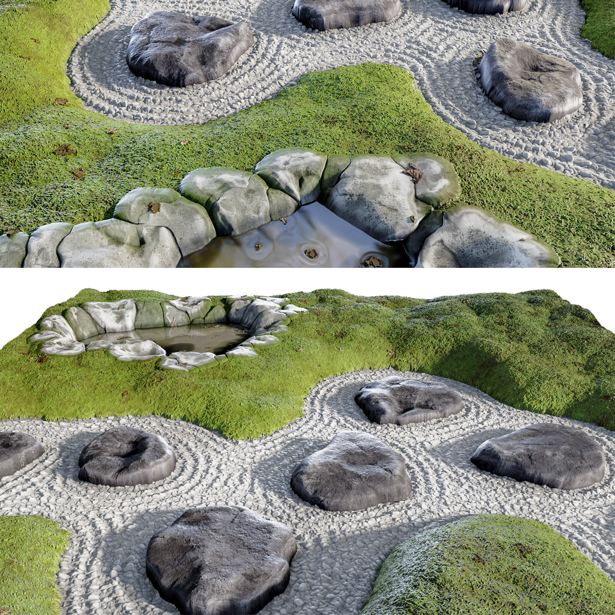 3D model Japanese Zen Garden 08 - Realistic and Stylized VR / AR / low ...