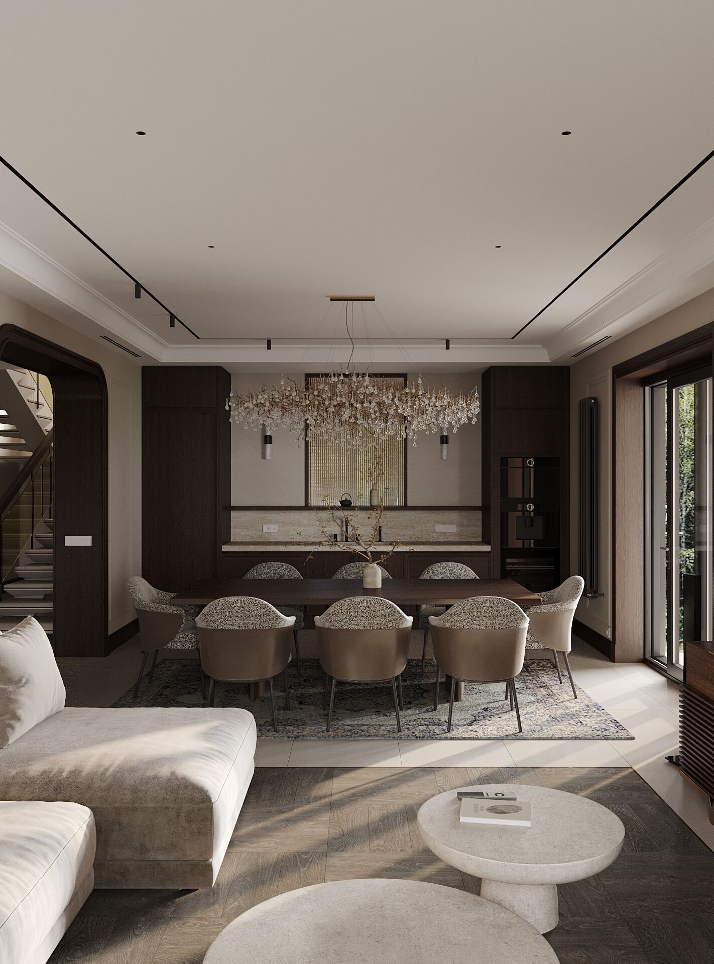 LIVING ROOM and KITCHEN Interior Scene 3D model 3D model rigged | CGTrader