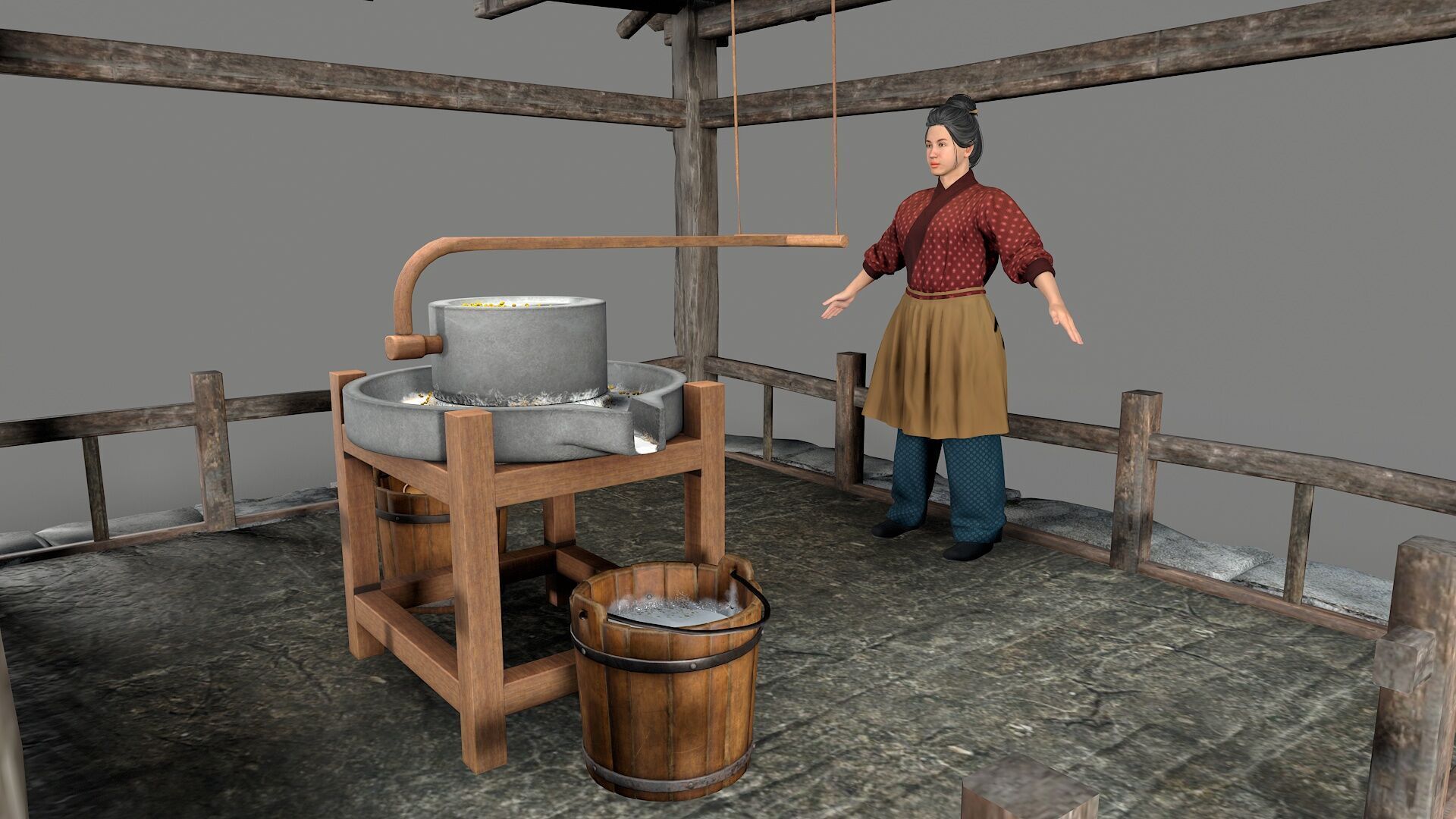 3D model Ancient Chinese farmer VR / AR / low-poly | CGTrader