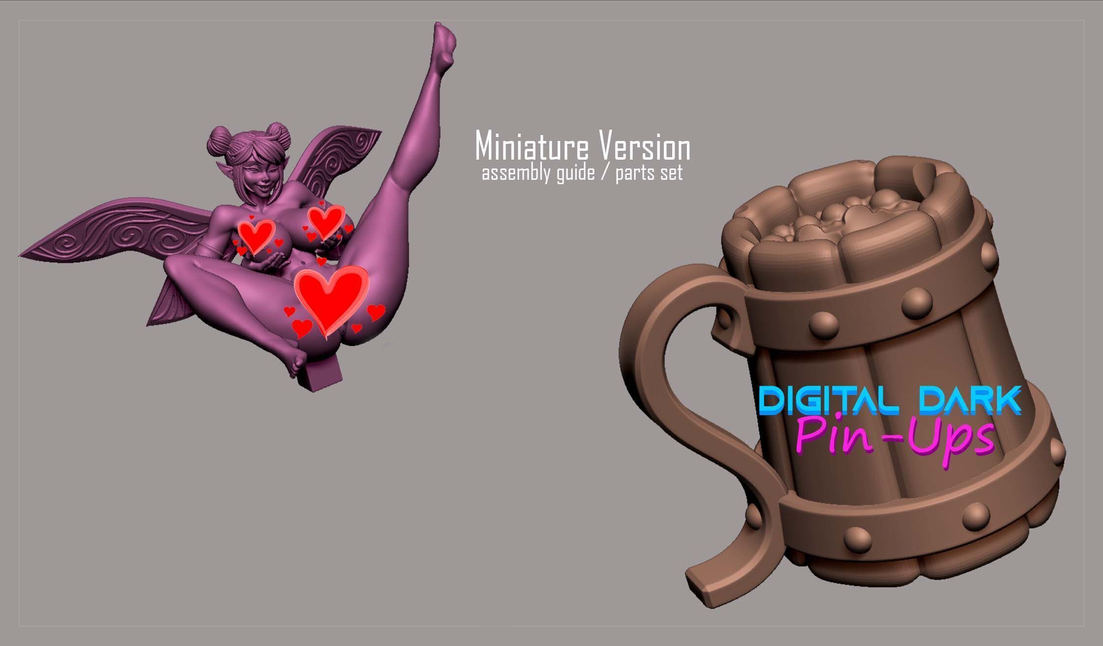 Fairy Beer NSFW model with Miniatures 3D model 3D printable | CGTrader