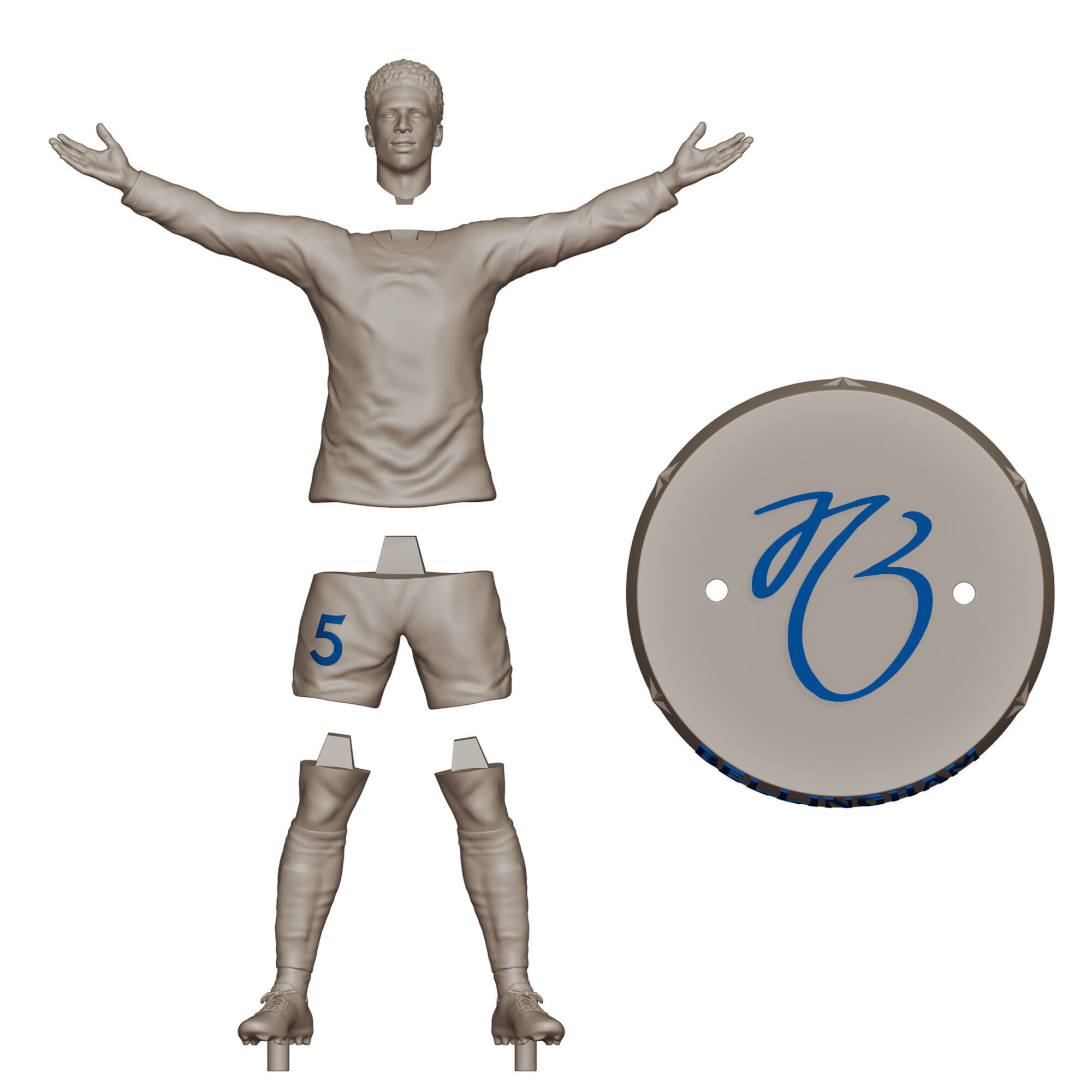 3D Printable Figurine of Jude Bellingham - Real Madrid player 3D model ...