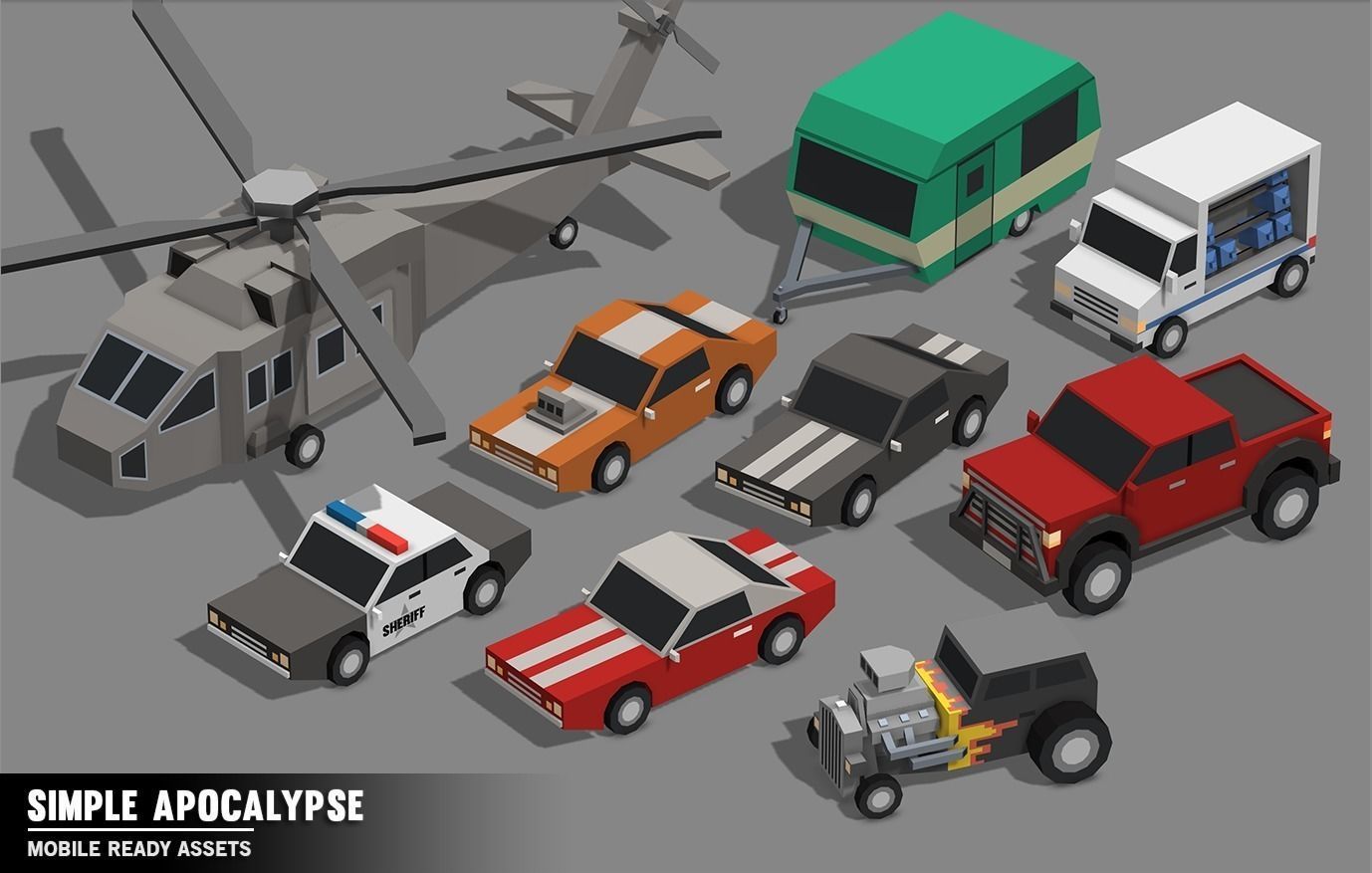 3D model Simple Apocalypse - Cartoon Assets VR / AR / low-poly rigged ...