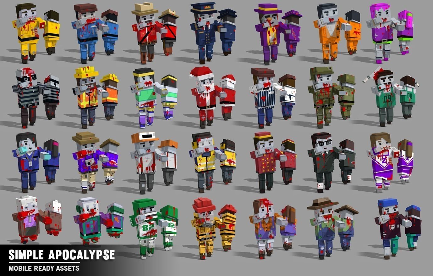 3D model Simple Apocalypse - Cartoon Assets VR / AR / low-poly rigged ...