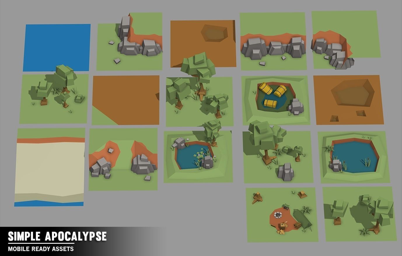 3D model Simple Apocalypse - Cartoon Assets VR / AR / low-poly rigged ...