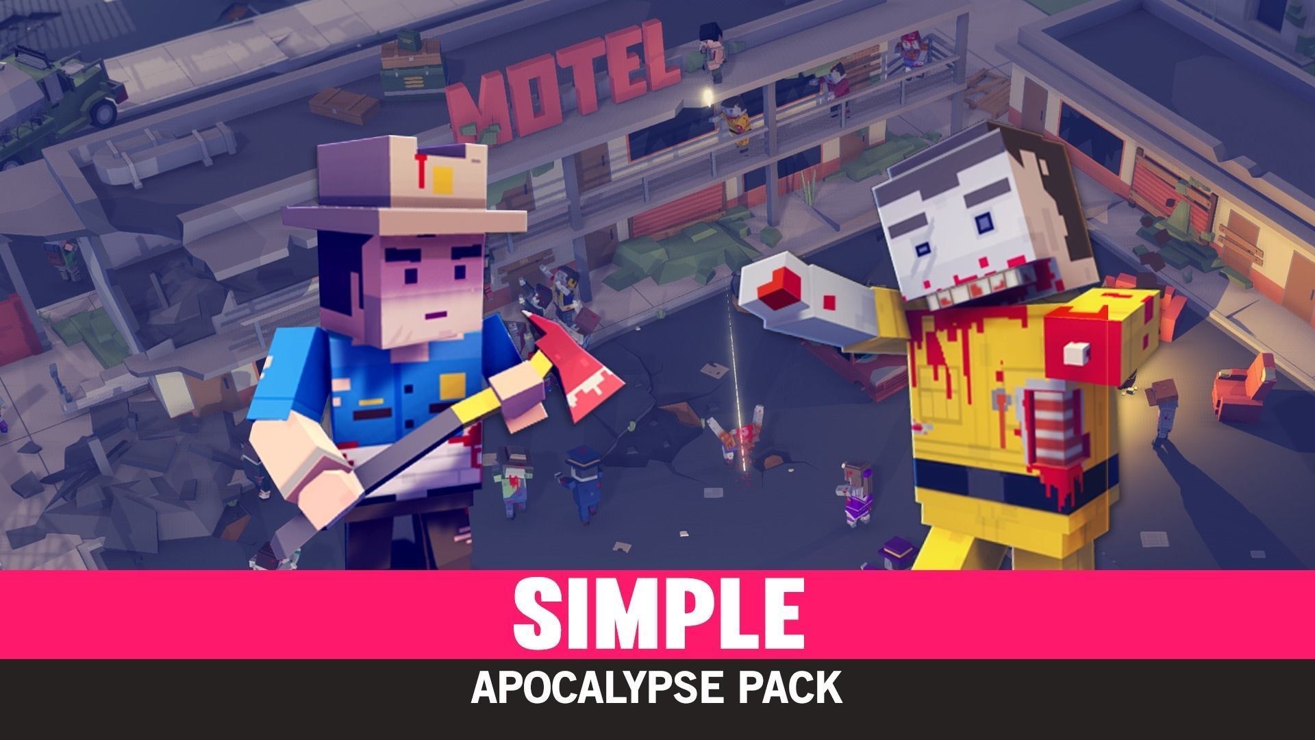 3D model Simple Apocalypse - Cartoon Assets VR / AR / low-poly rigged ...