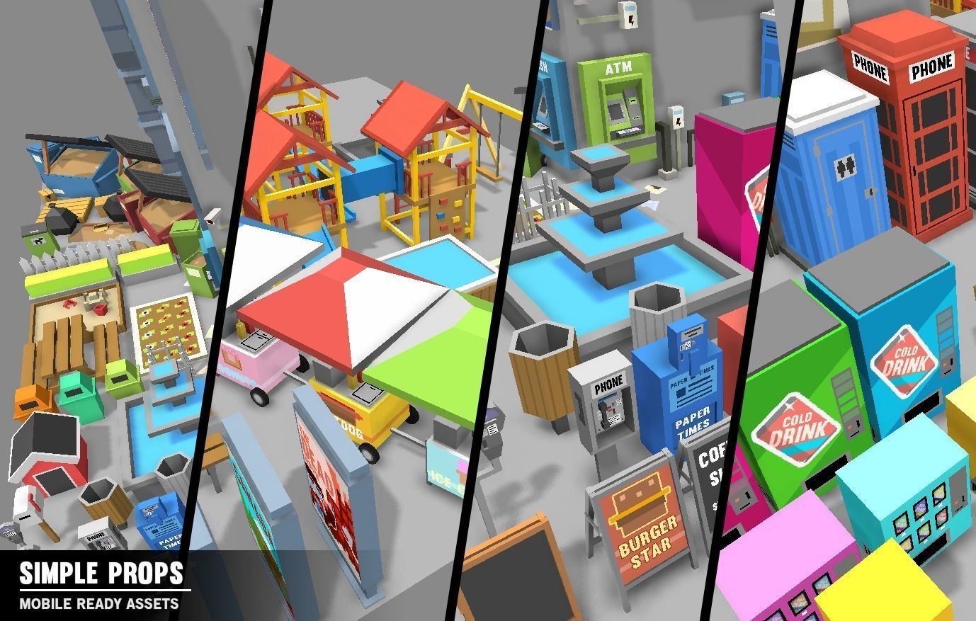 3D model Simple Props - Cartoon Assets VR / AR / low-poly | CGTrader