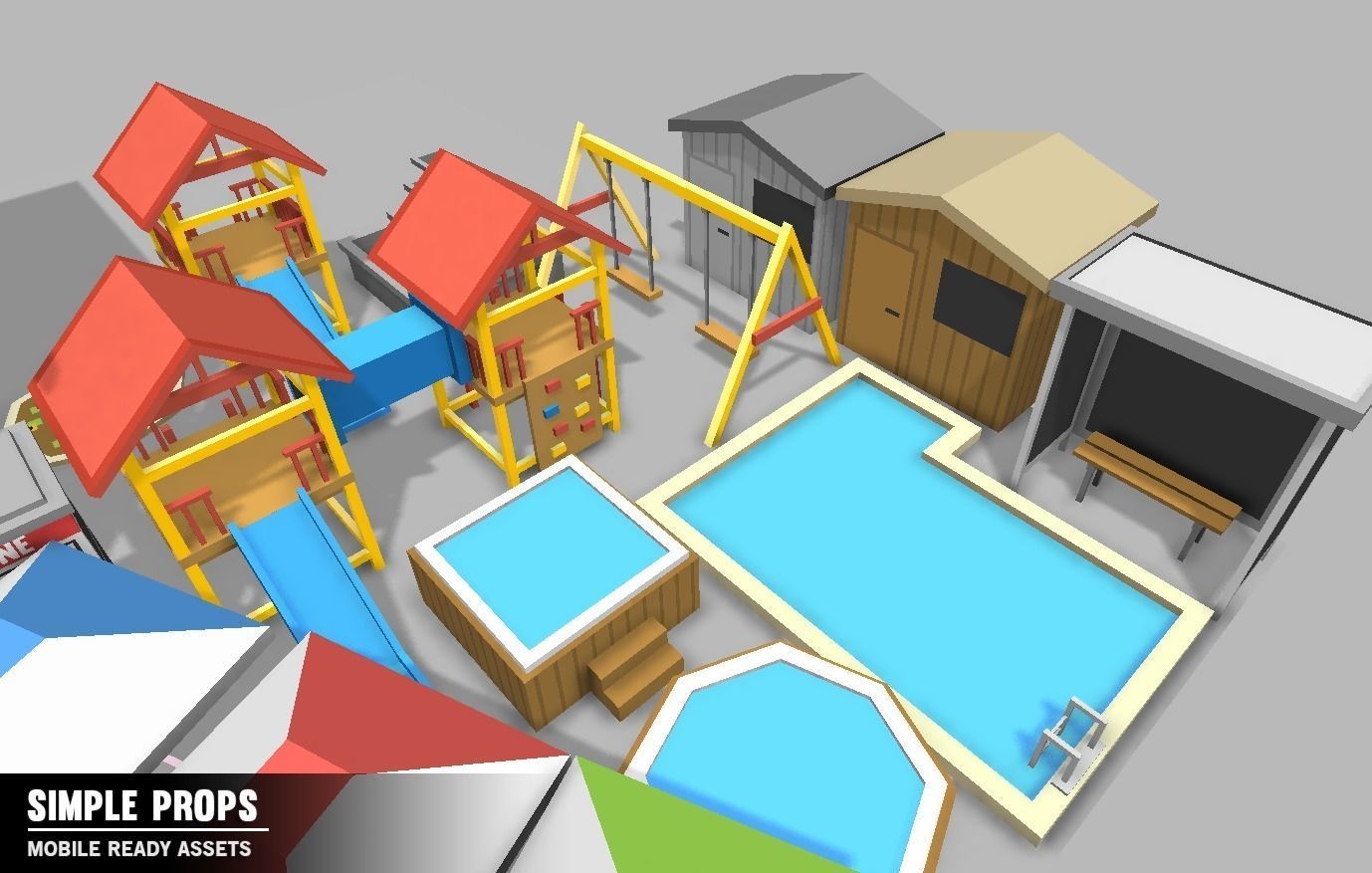 3D model Simple Props - Cartoon Assets VR / AR / low-poly | CGTrader