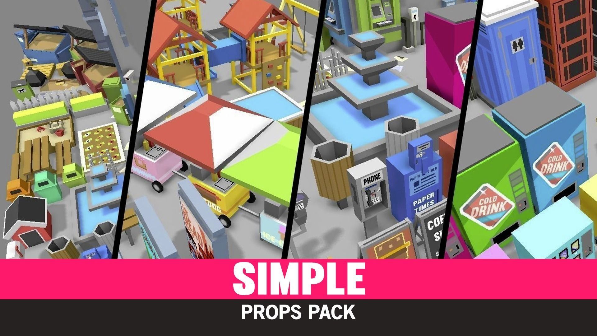 3D model Simple Props - Cartoon Assets VR / AR / low-poly | CGTrader