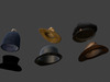Hats 3d models low poly flat textures free VR / AR / low-poly 3D model ...