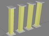 simple pillars free 3D model | CGTrader