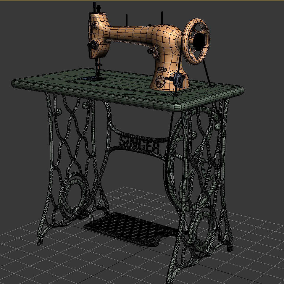 Singer Sewing Machine 3D model | CGTrader