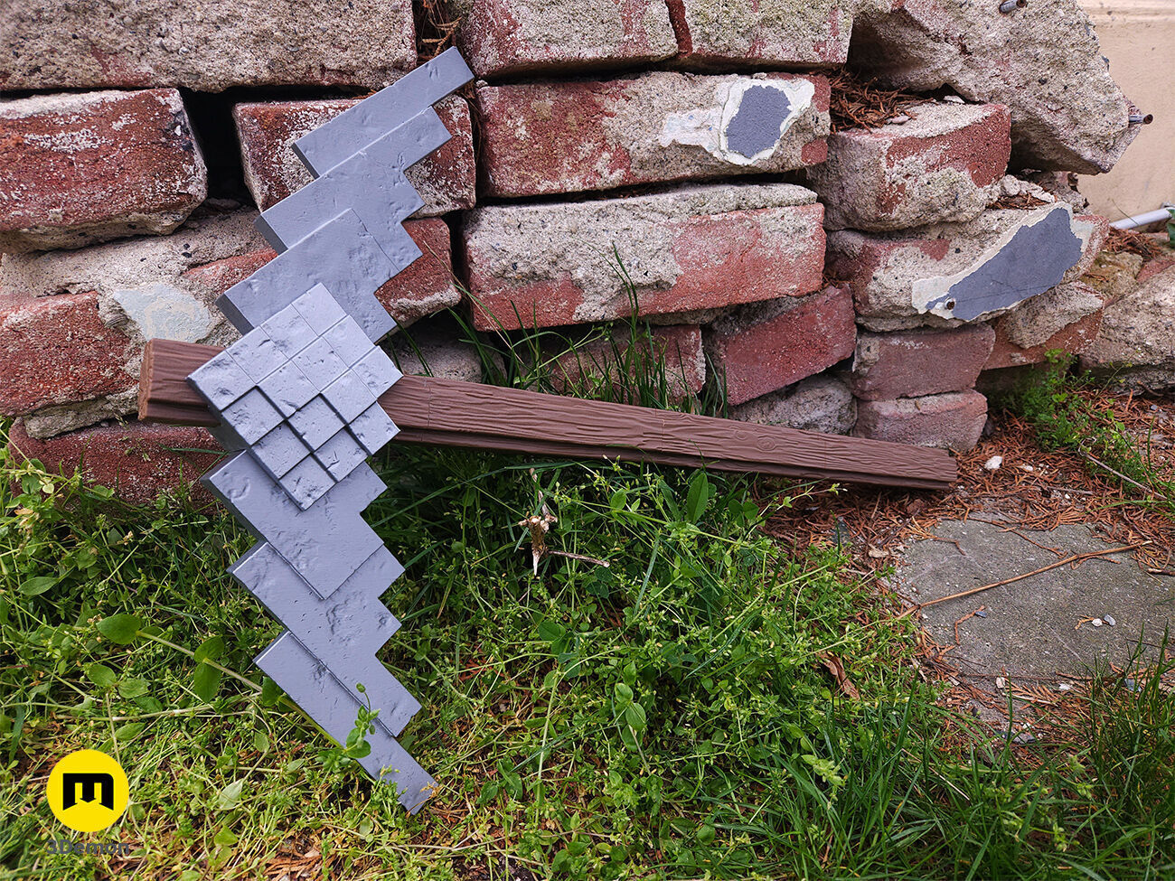 Minecraft Movie Pickaxe 3D model 3D printable | CGTrader