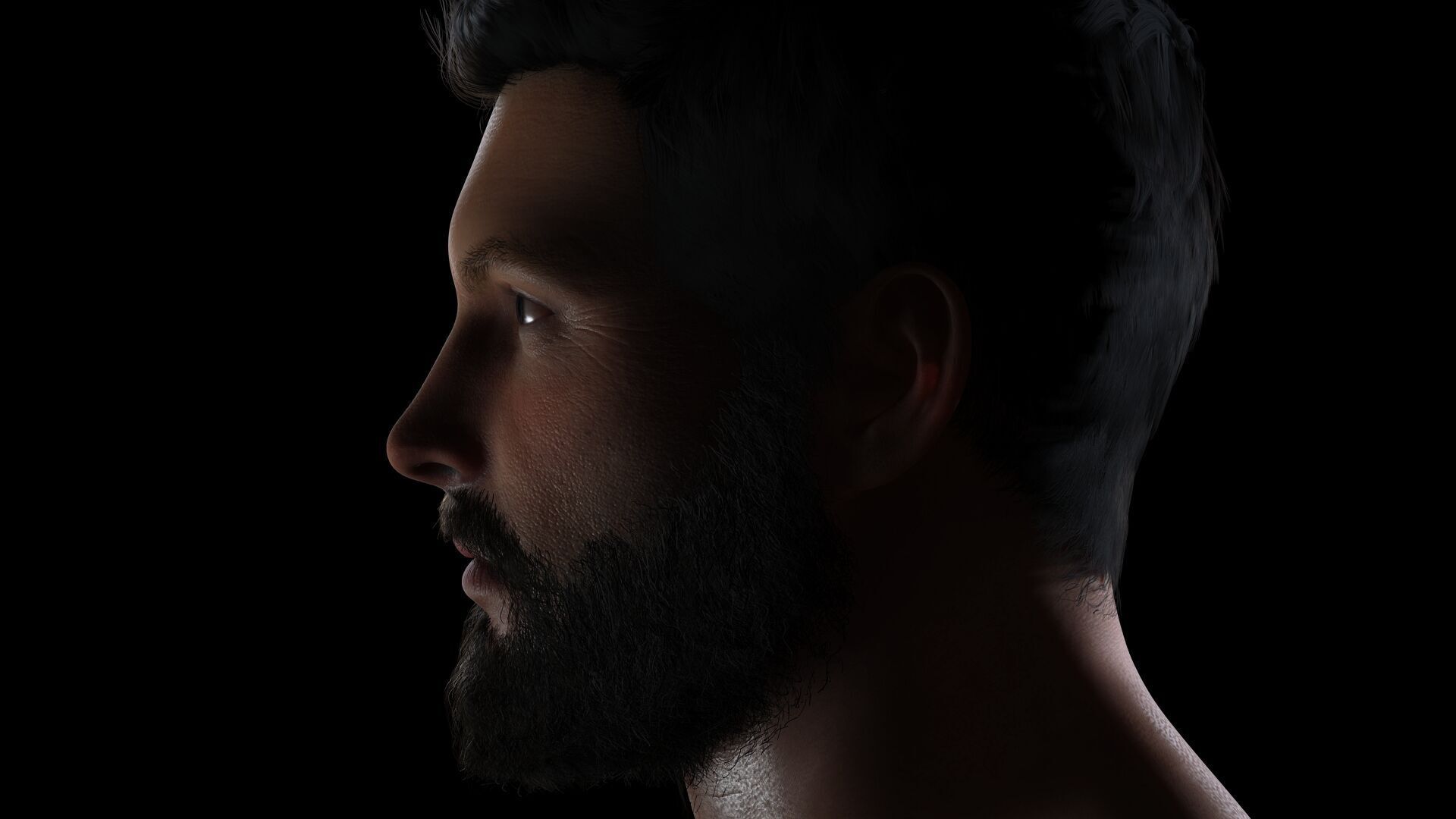 3D model RIck Realistic Male Bodybuilder Character PBR Rigged VR / AR ...