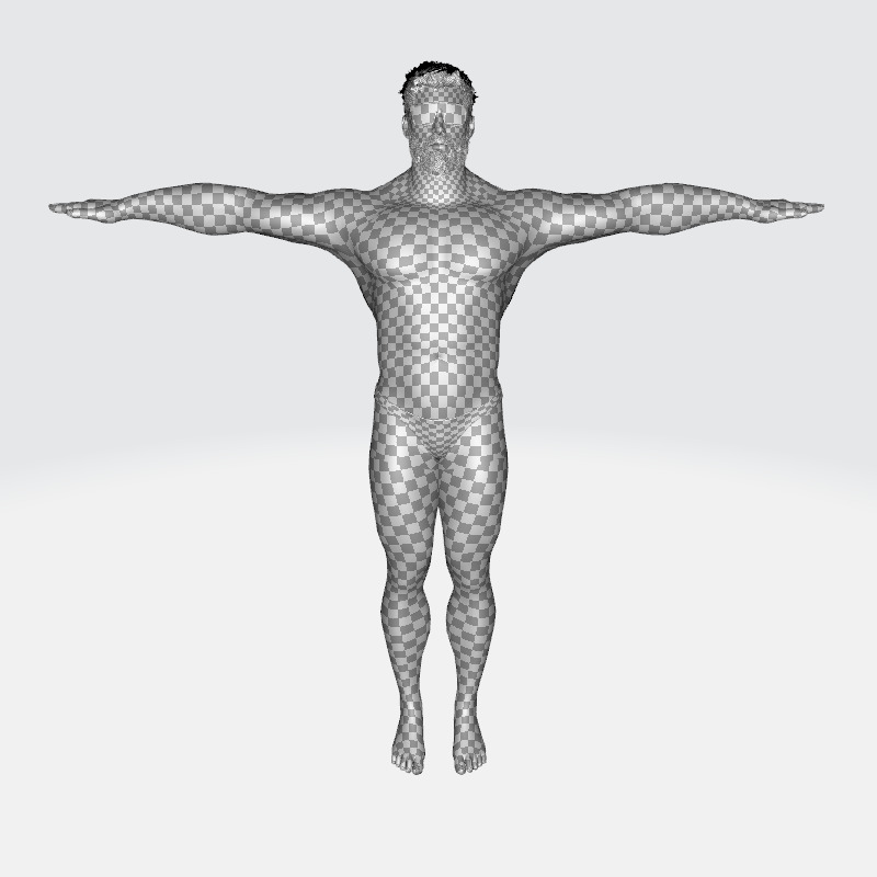 3D model RIck Realistic Male Bodybuilder Character PBR Rigged VR / AR ...