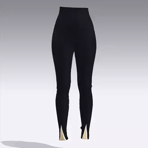 3D model pant model skinny modern elegance look black color VR / AR ...