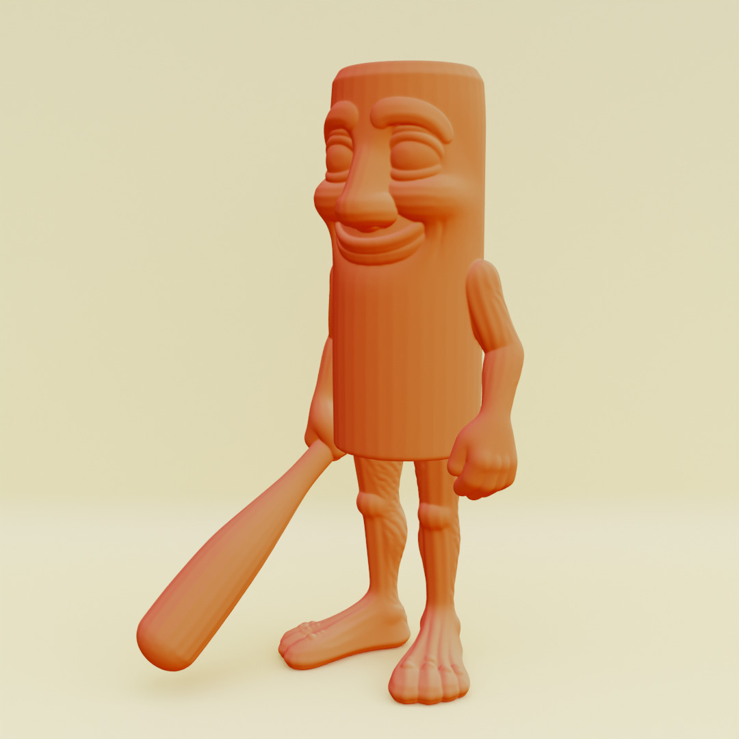 Tung Tung Tung Sahur Italian brainrot Printable free 3D model 3D ...