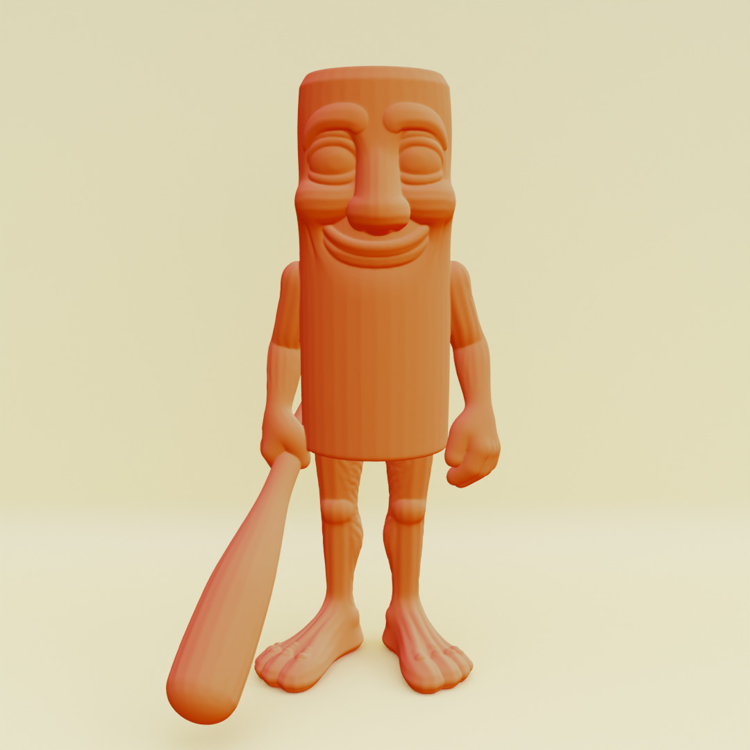 Tung Tung Tung Sahur Italian brainrot Printable free 3D model 3D ...