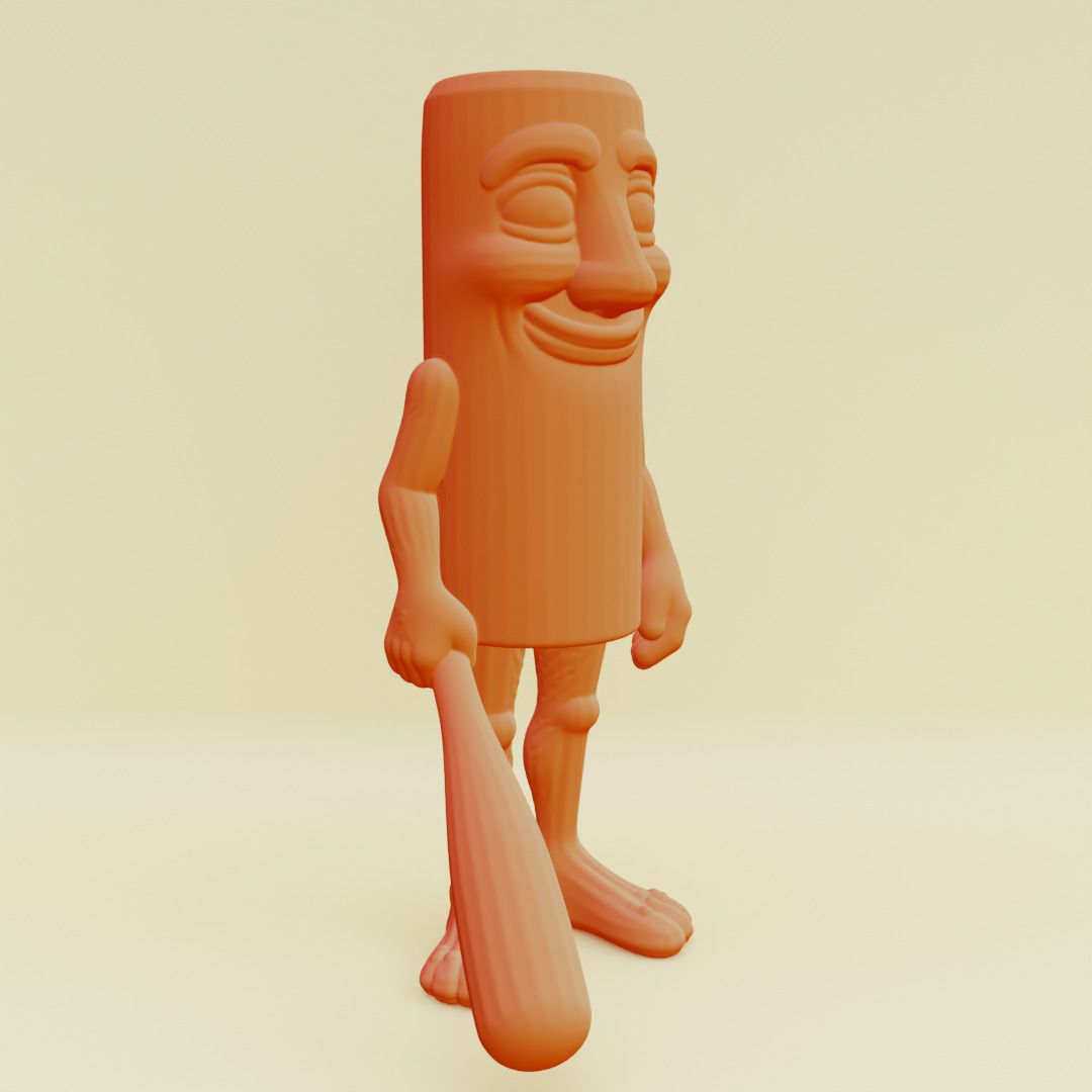 Tung Tung Tung Sahur Italian brainrot Printable free 3D model 3D ...