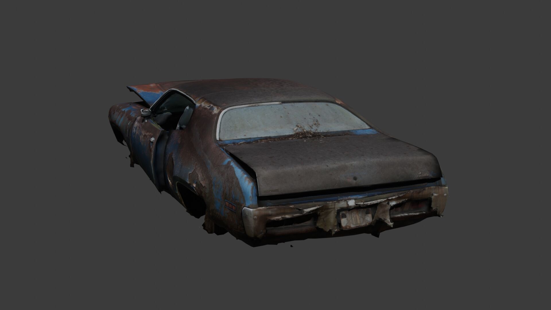 Wrecked and Rusty Car 01 free VR / AR / low-poly 3D model | CGTrader