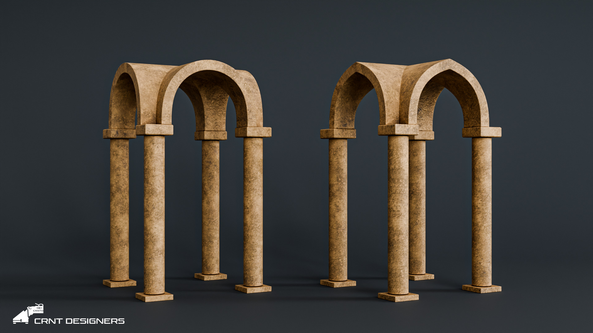 Gothic Groin Vault And Rib Vault 3D model | CGTrader