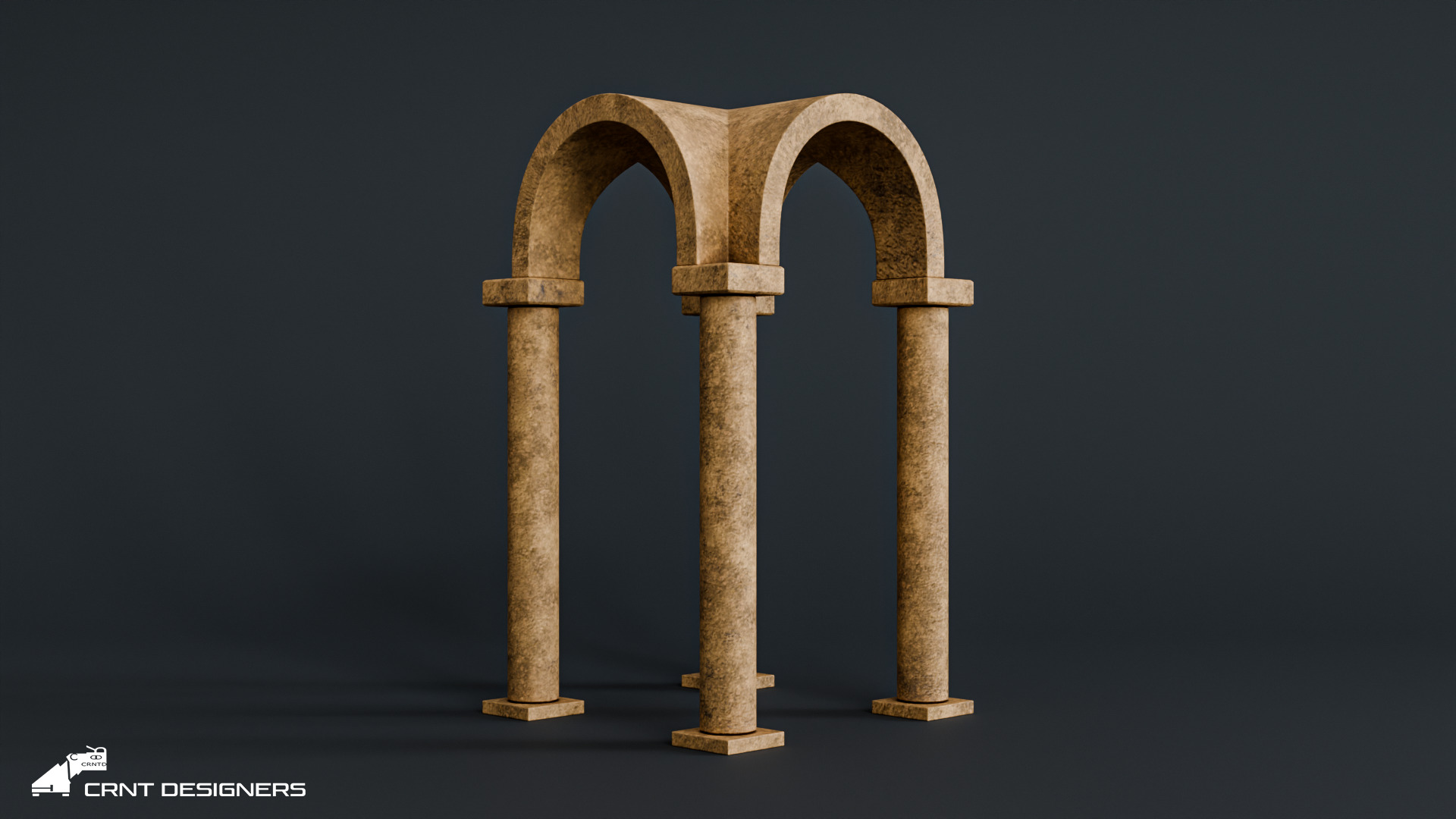 Gothic Groin Vault And Rib Vault 3D model | CGTrader