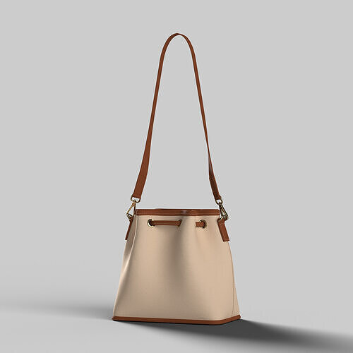 Bucket bag handbag satchel Clo3d Marvelous Designer 3D model 3D model ...