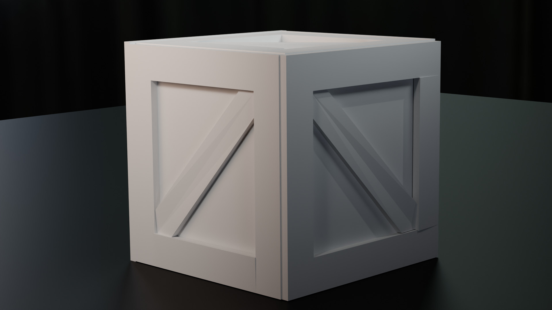 3D Printable Wooden Crate Box STL file One Piece Model 3D model 3D ...