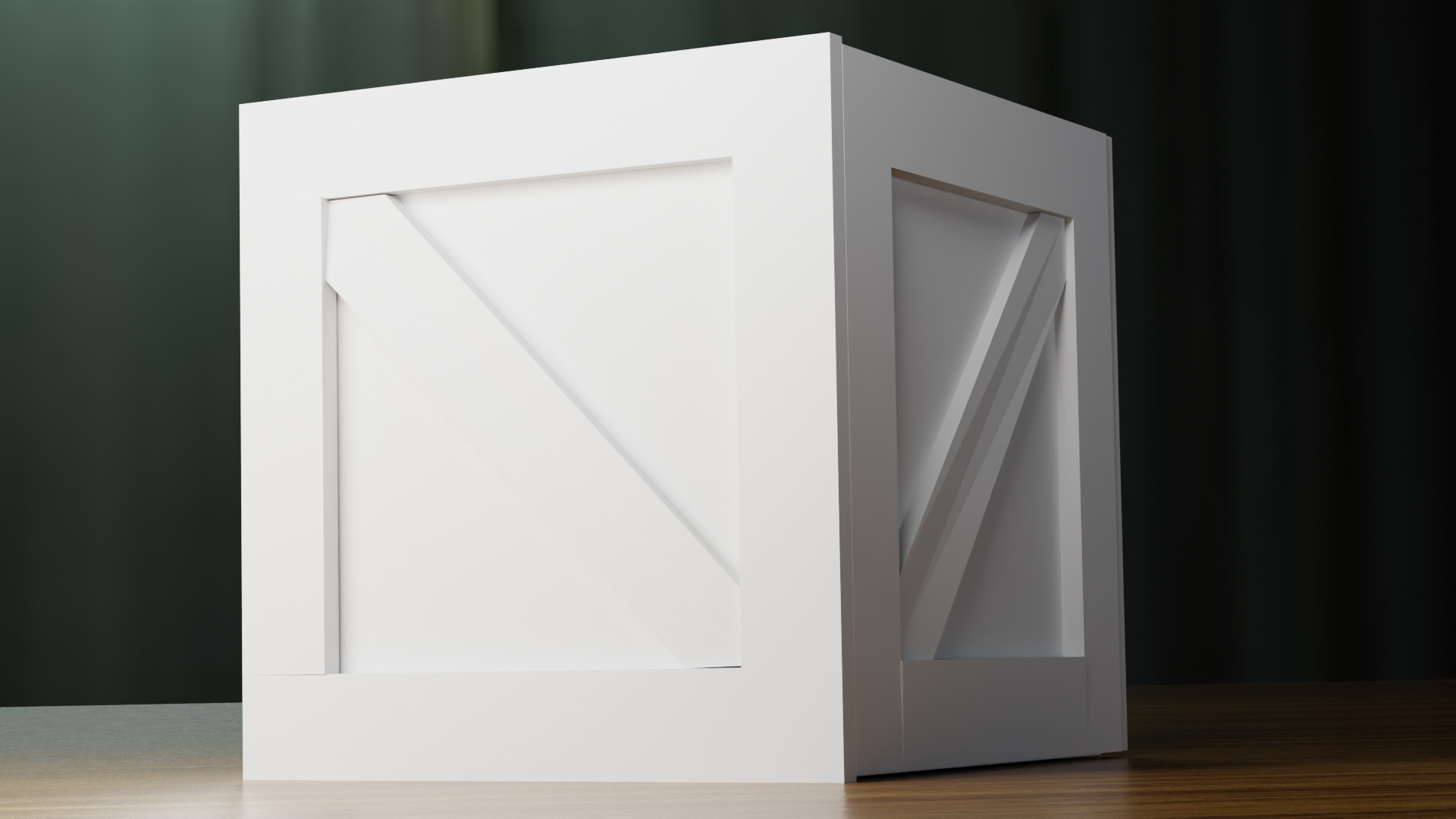 3D Printable Wooden Crate Box STL file One Piece Model 3D model 3D ...