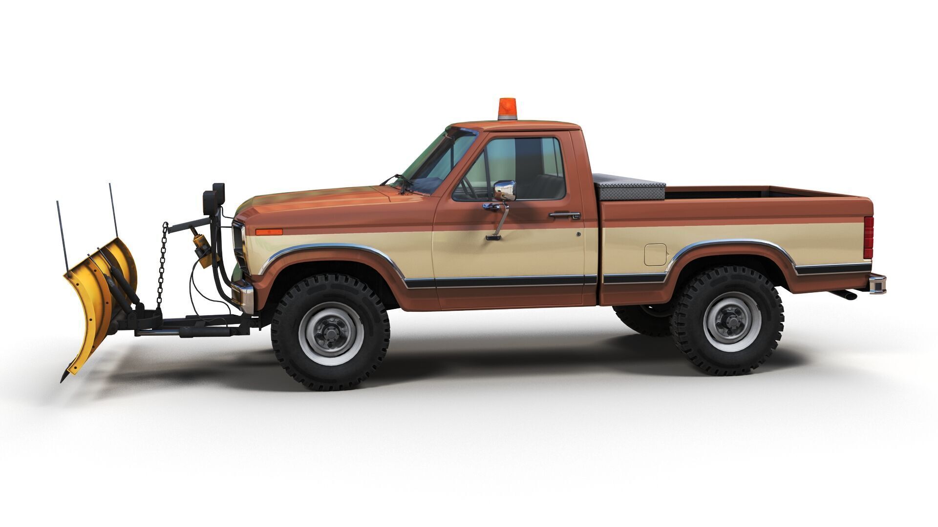 3D model Snow plow pickup truck VR / AR / low-poly | CGTrader