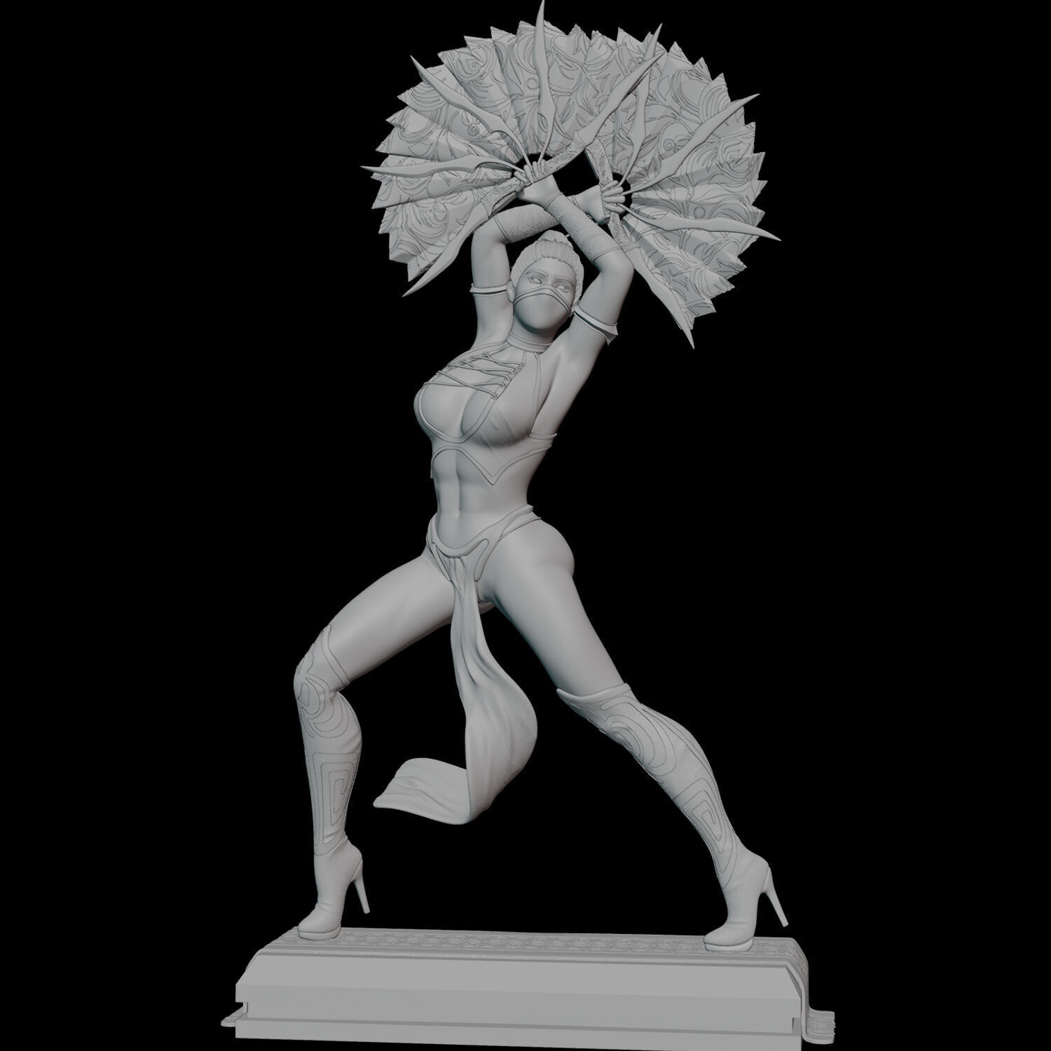 Kitana Mortal Kombat NSFW and SFW Ready For 3D Printing 3D model 3D printable | CGTrader