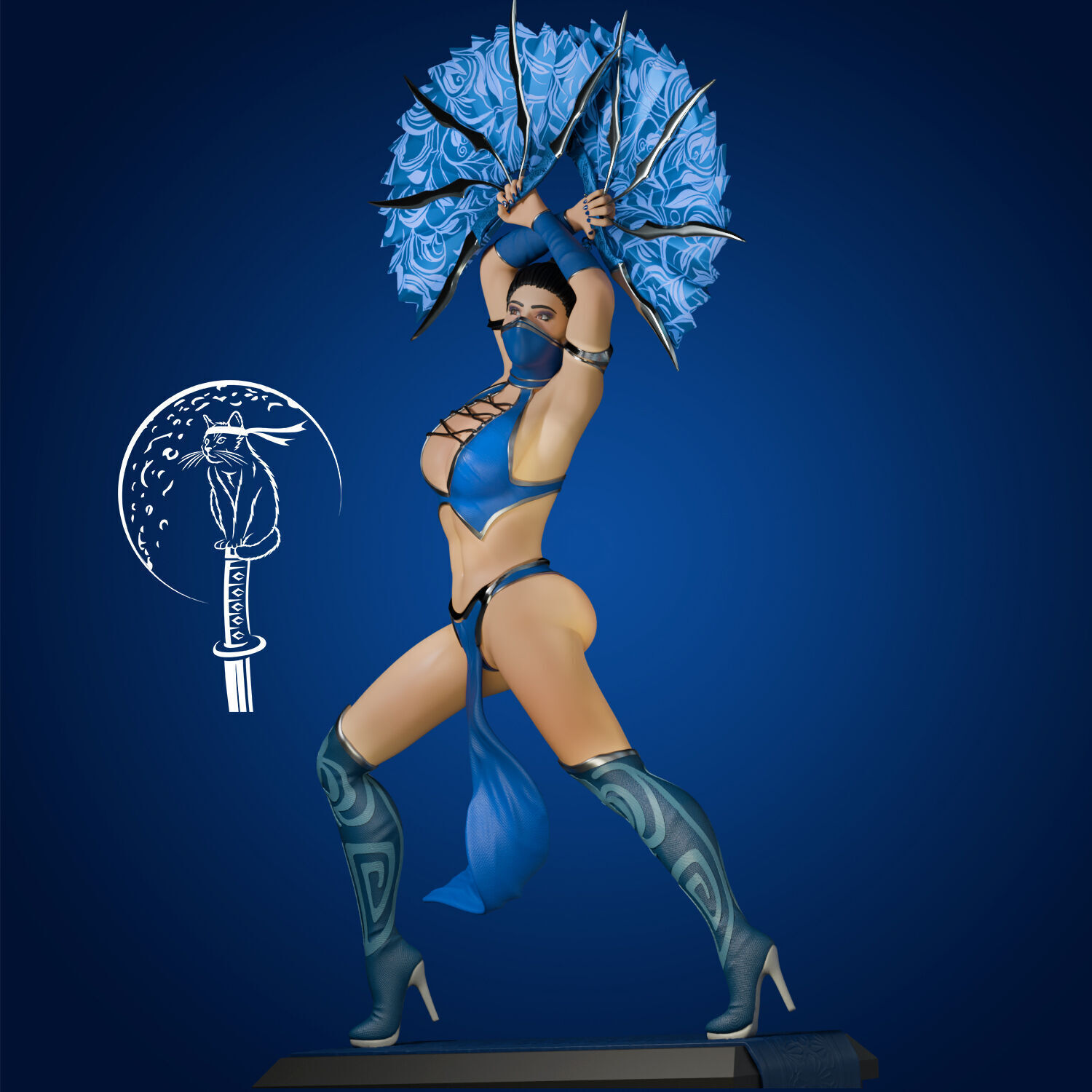 Kitana Mortal Kombat NSFW and SFW Ready For 3D Printing 3D model 3D printable | CGTrader