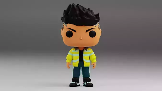 David Martinez funko pop from the anime cyberpunk edgerunners 3D model ...