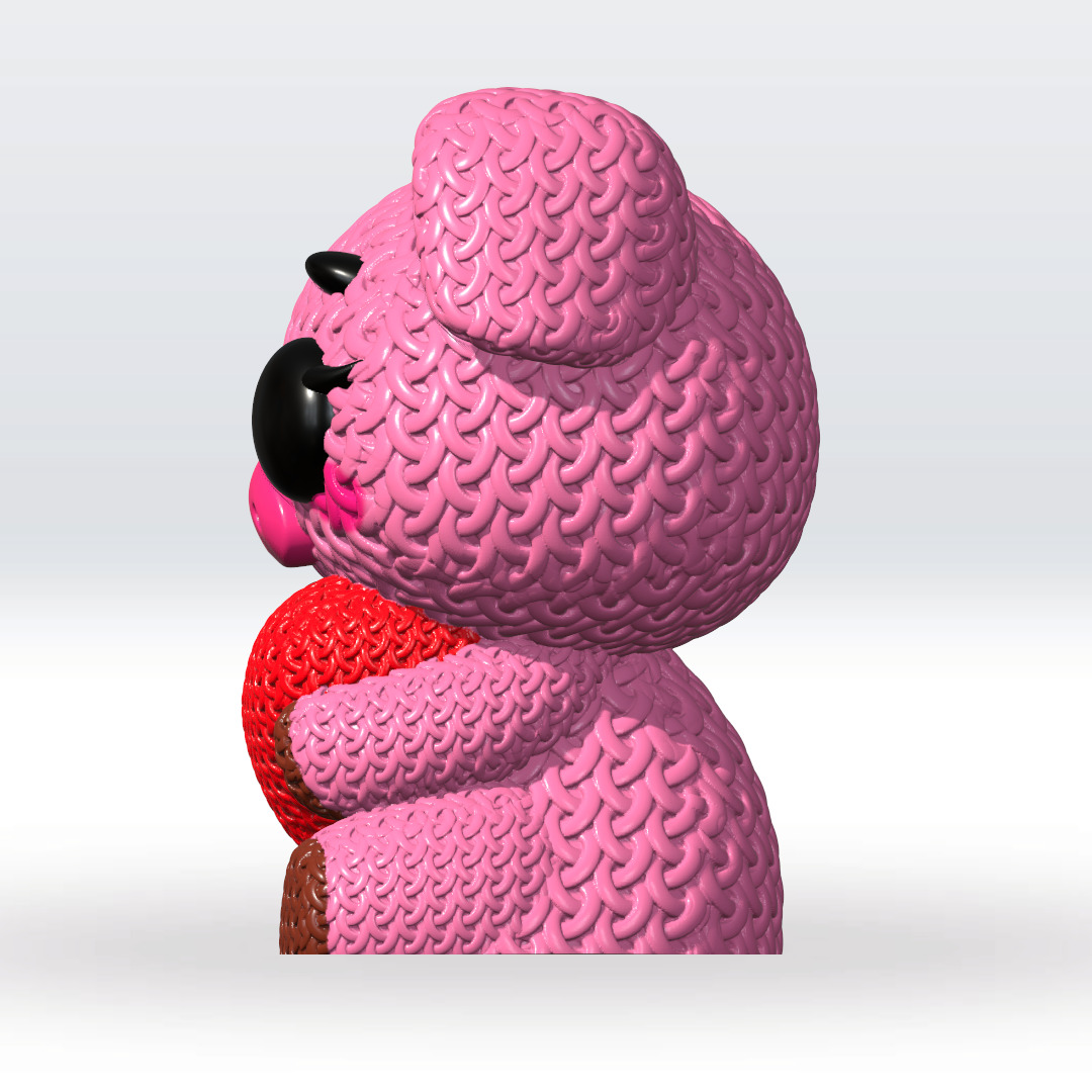 Knitted Pig 3D Model STL file Cute Knitted Character 3D model 3D ...