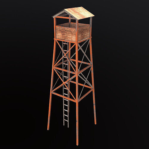 Old Wooden Watchtower Low-poly free VR / AR / low-poly 3D model | CGTrader