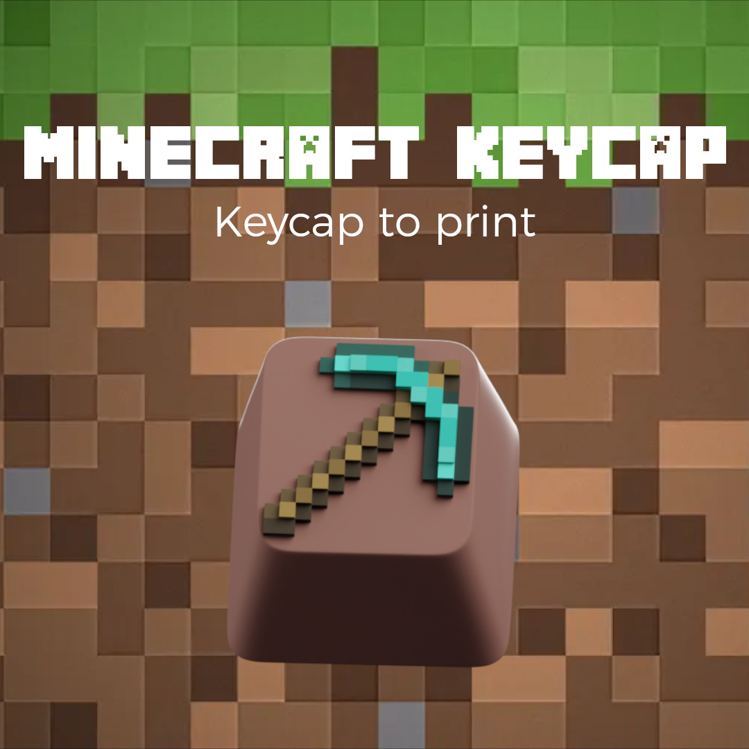 Minecraft - keycap to print free 3D model 3D printable | CGTrader