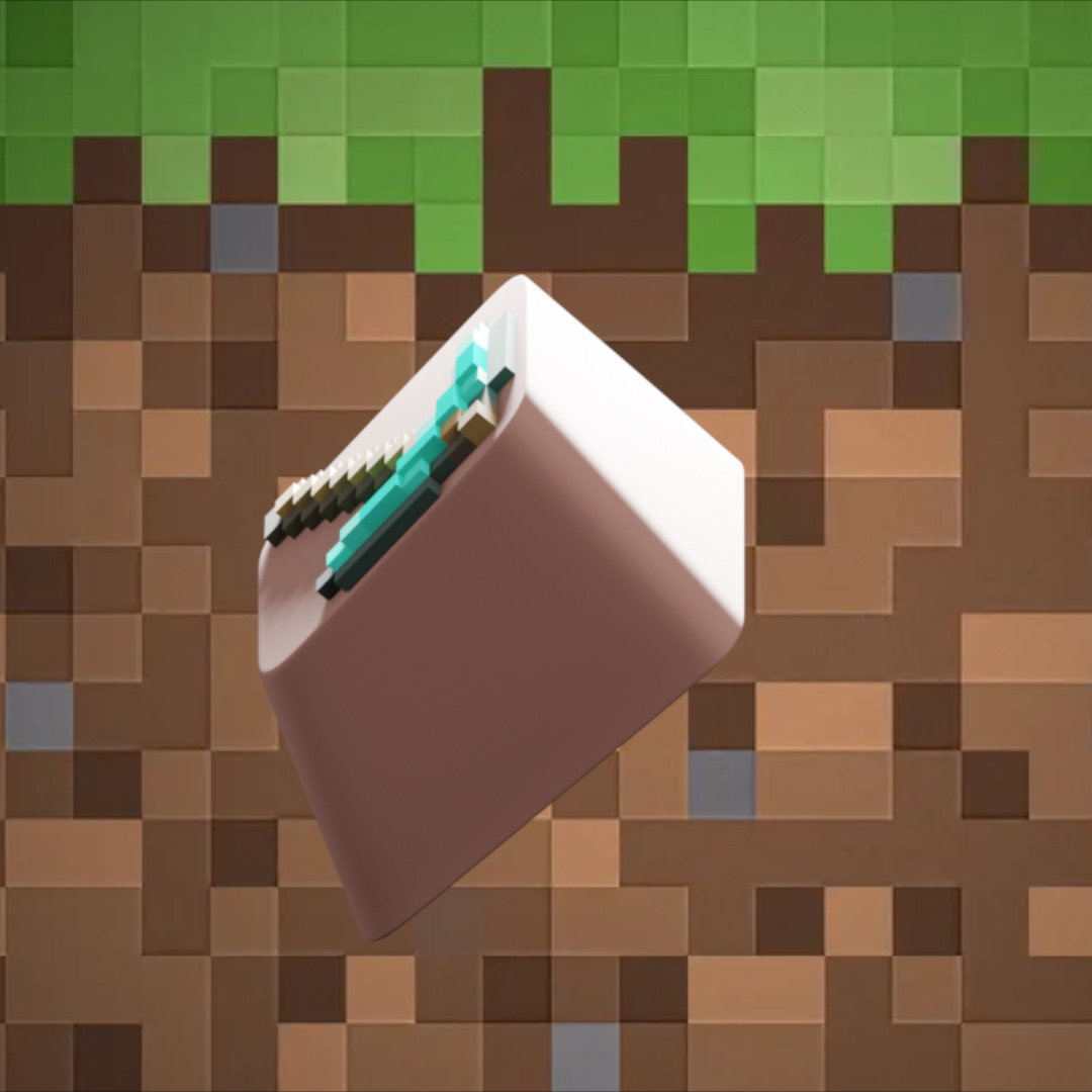 Minecraft - keycap to print free 3D model 3D printable | CGTrader
