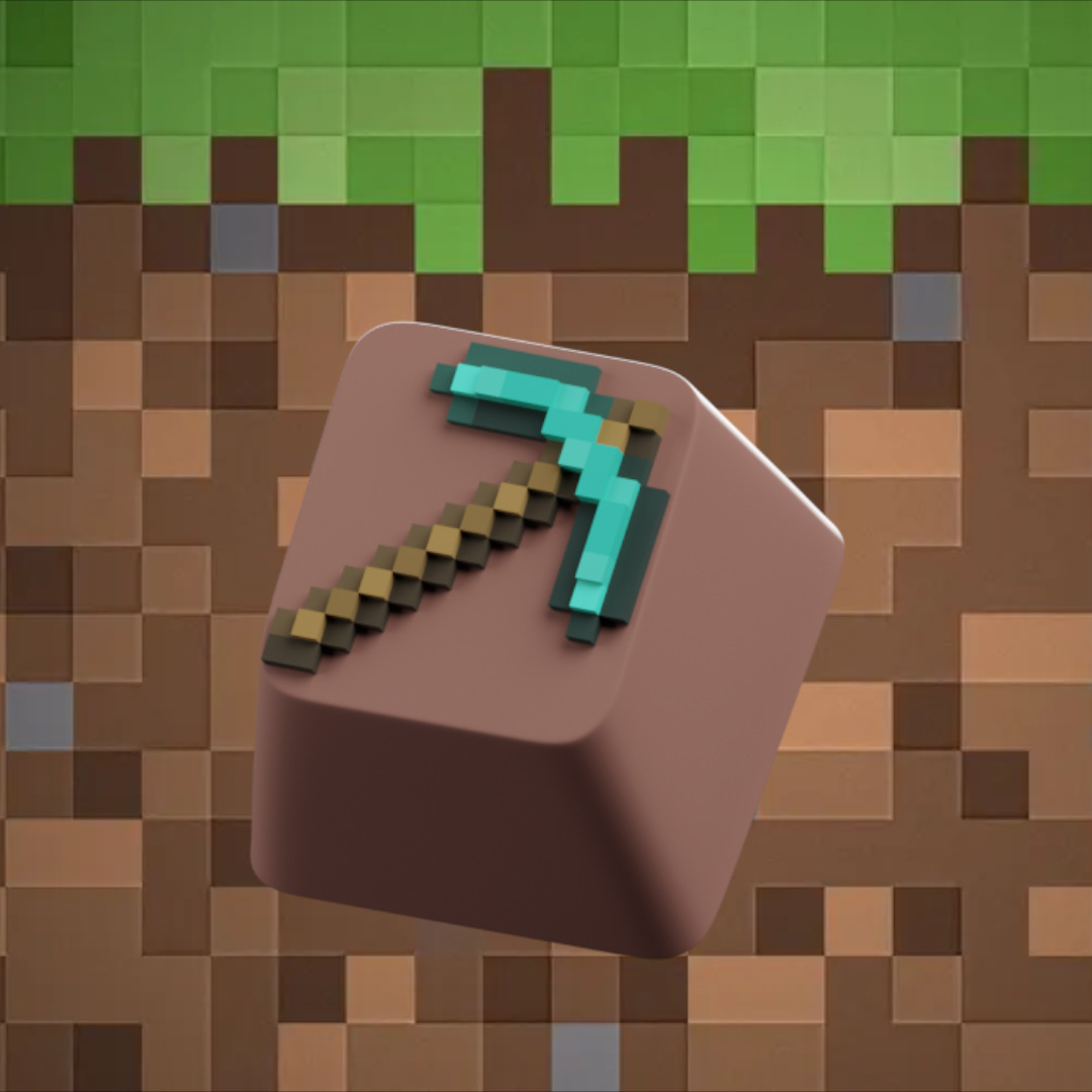 Minecraft - keycap to print free 3D model 3D printable | CGTrader