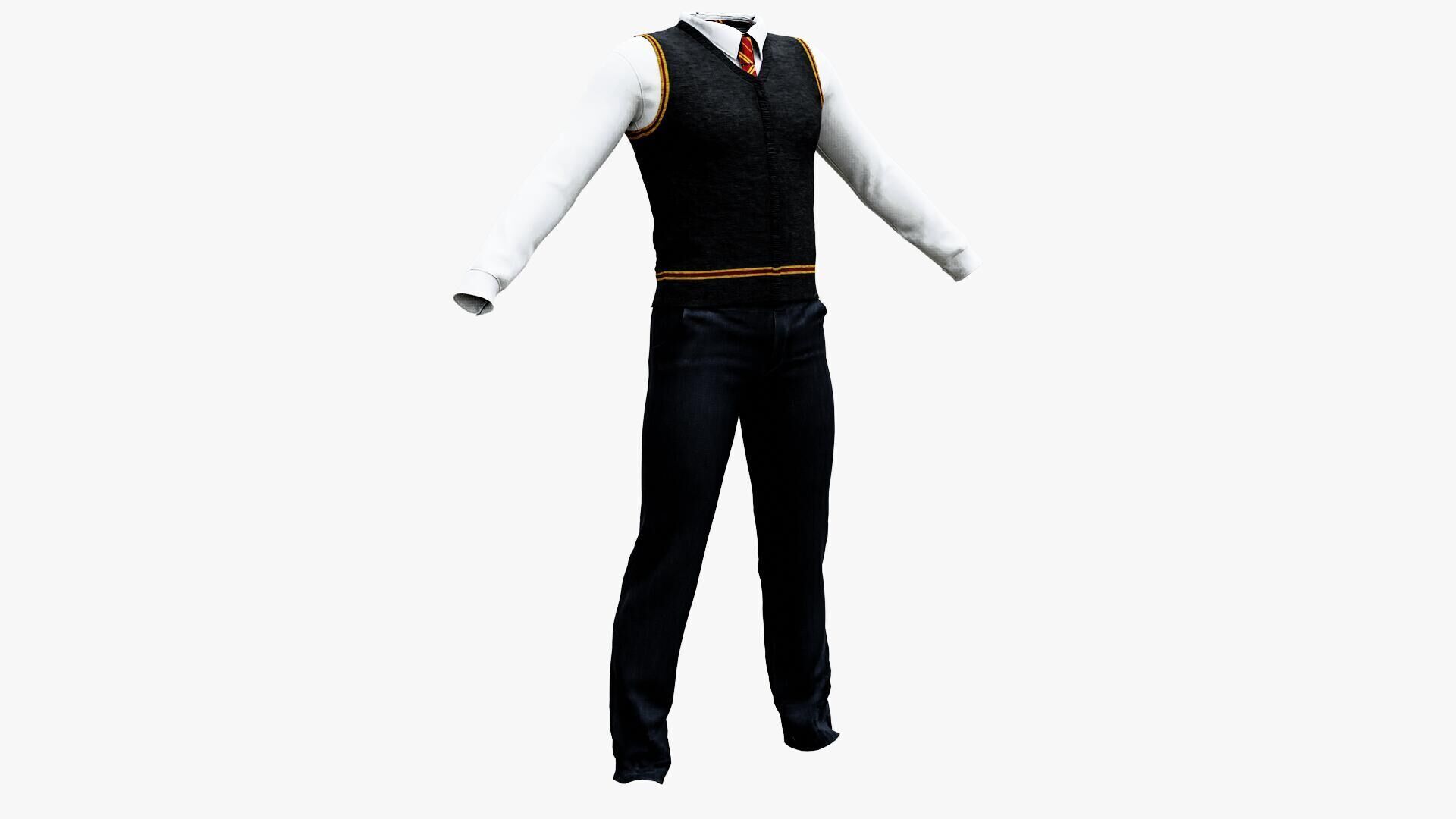 Boys Hogwarts Uniform Harry Potter Gryffindor free VR / AR / low-poly ...