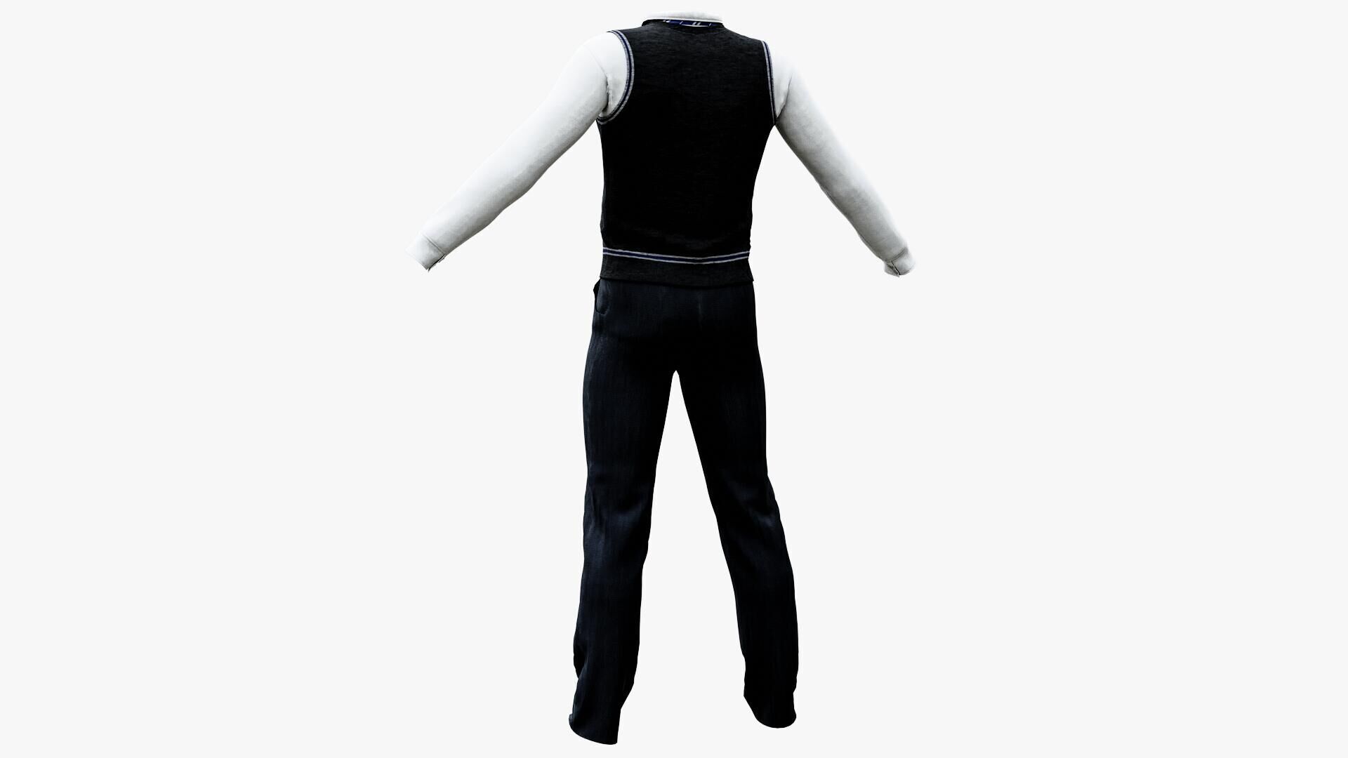 3D model Boys Hogwarts Uniform Harry Potter Ravenclaw VR / AR / low ...