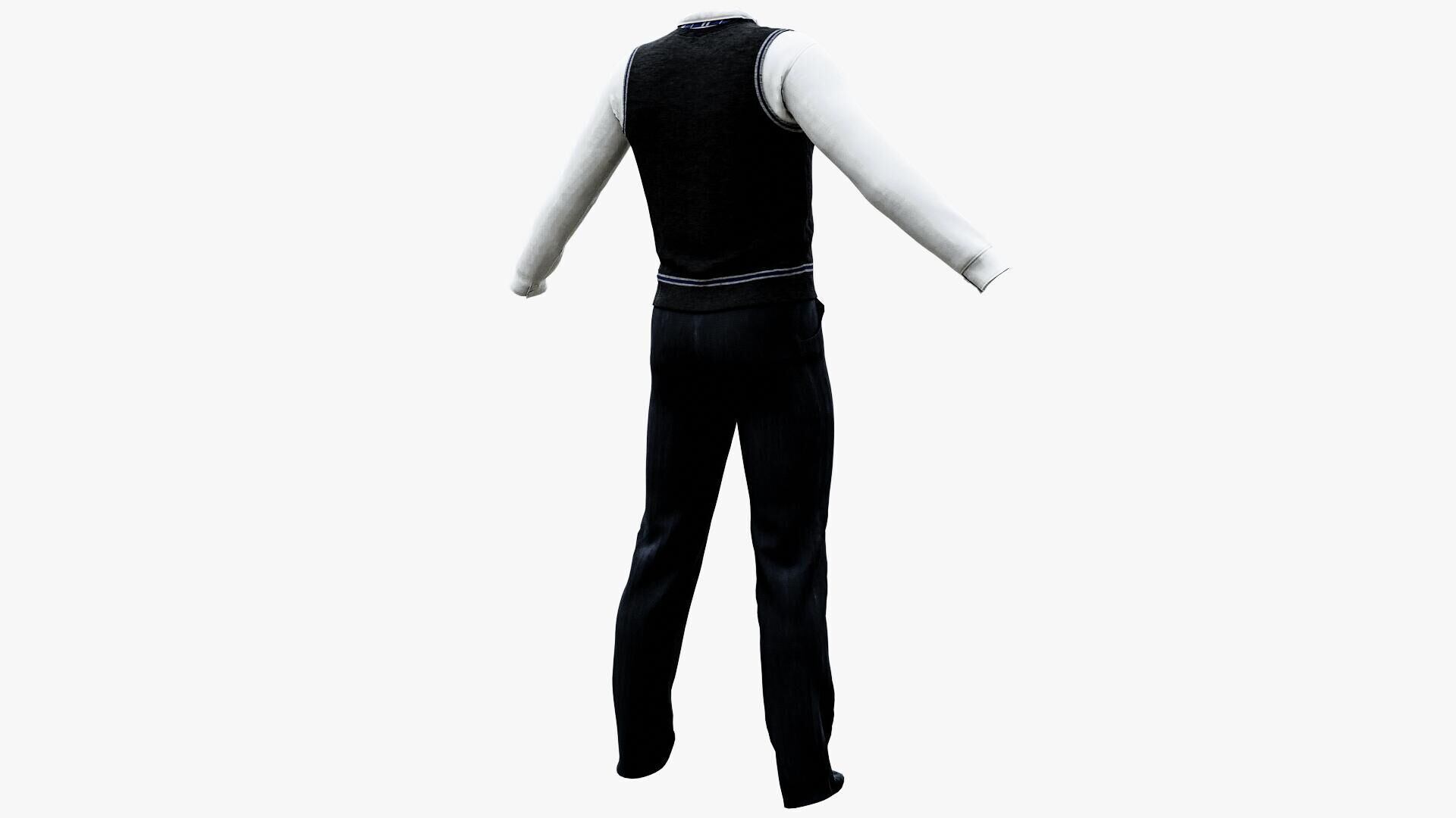 3D model Boys Hogwarts Uniform Harry Potter Ravenclaw VR / AR / low ...