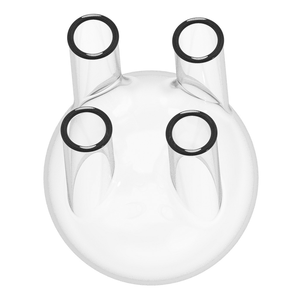 Four Neck Vertical Flask 3D model 3D printable | CGTrader